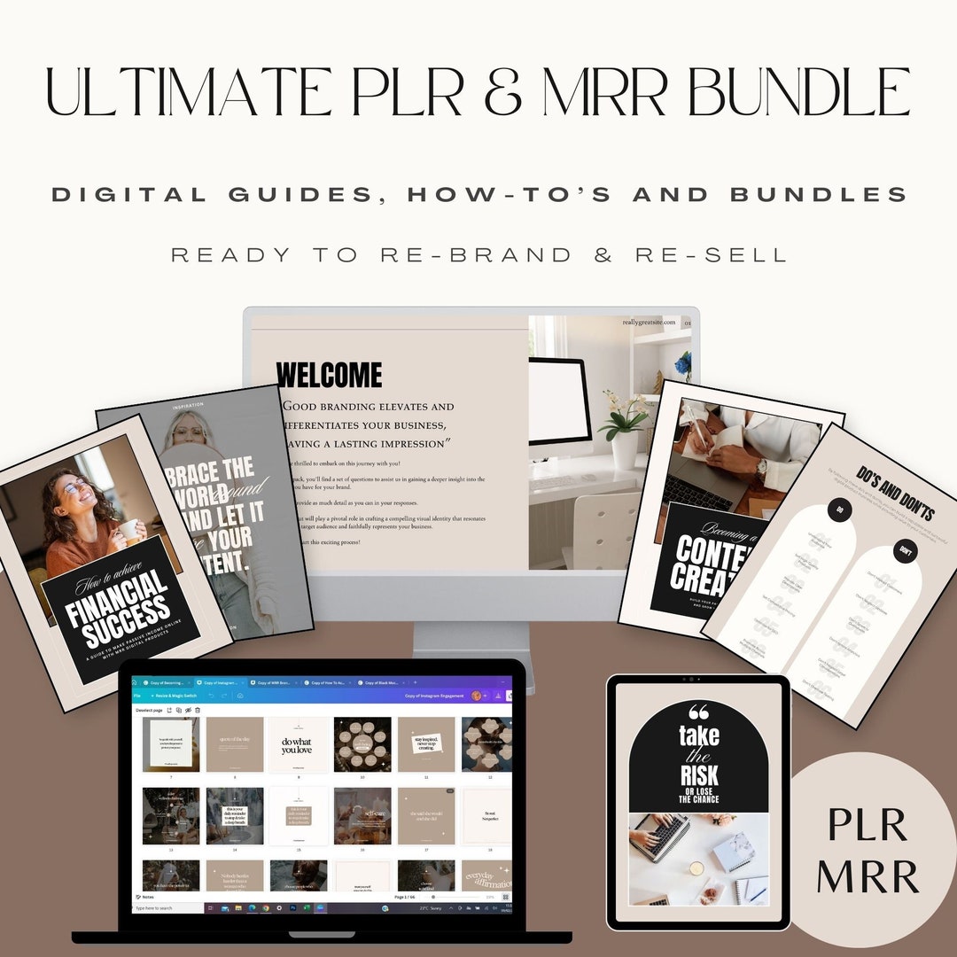 Ultimate PLR MRR Bundle Ideal for Passive Income, Featuring Private ...