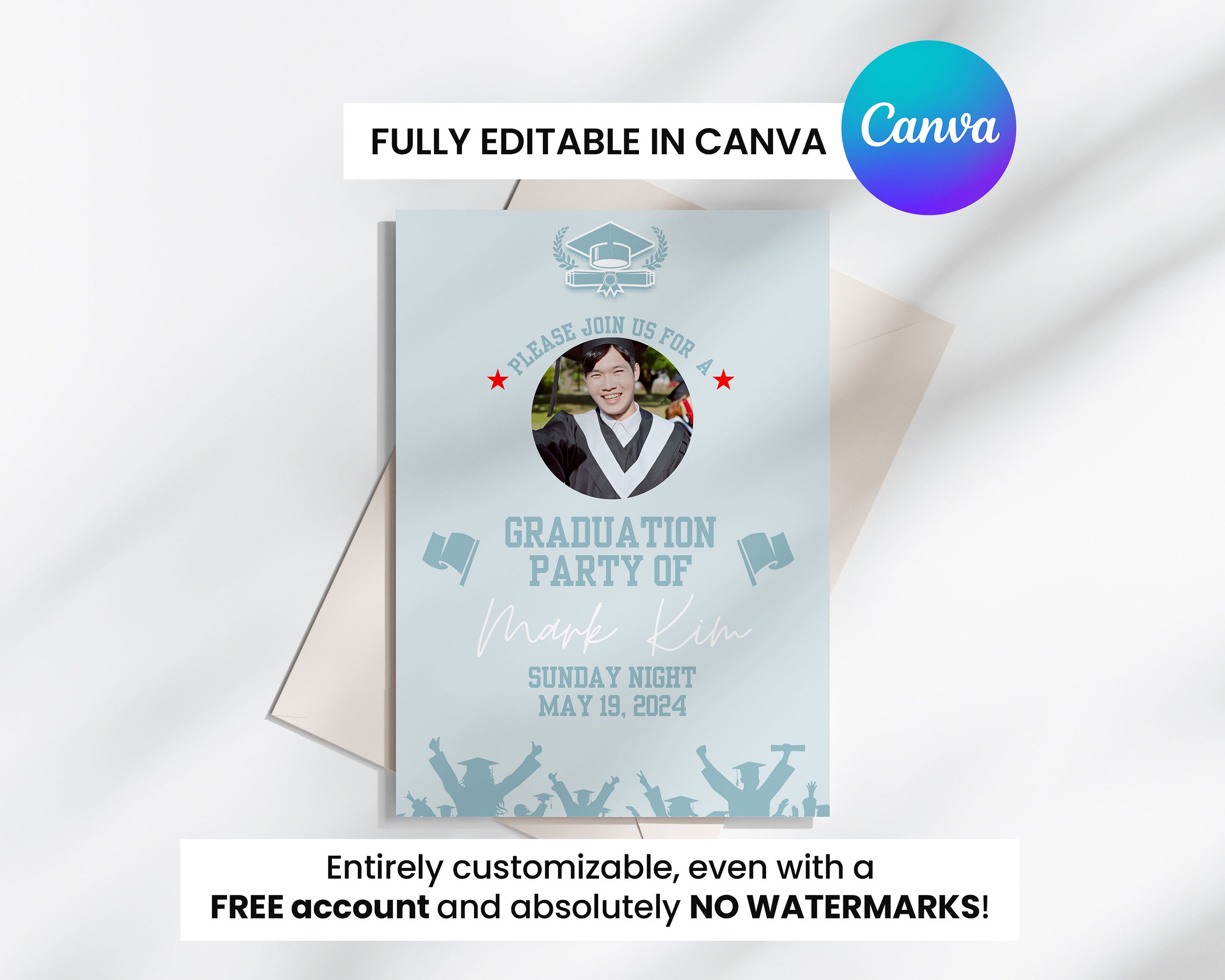 Graduation Invitation, Graduation Announcement, Graduation Invitation ...