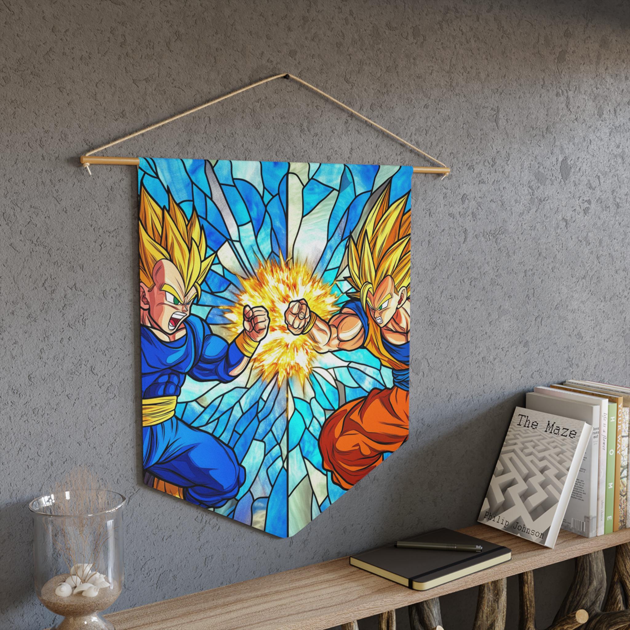 Vegeta Vs Goku Dragon Ball Z Pennant Banner | Anime Room Decor | Geeky ...