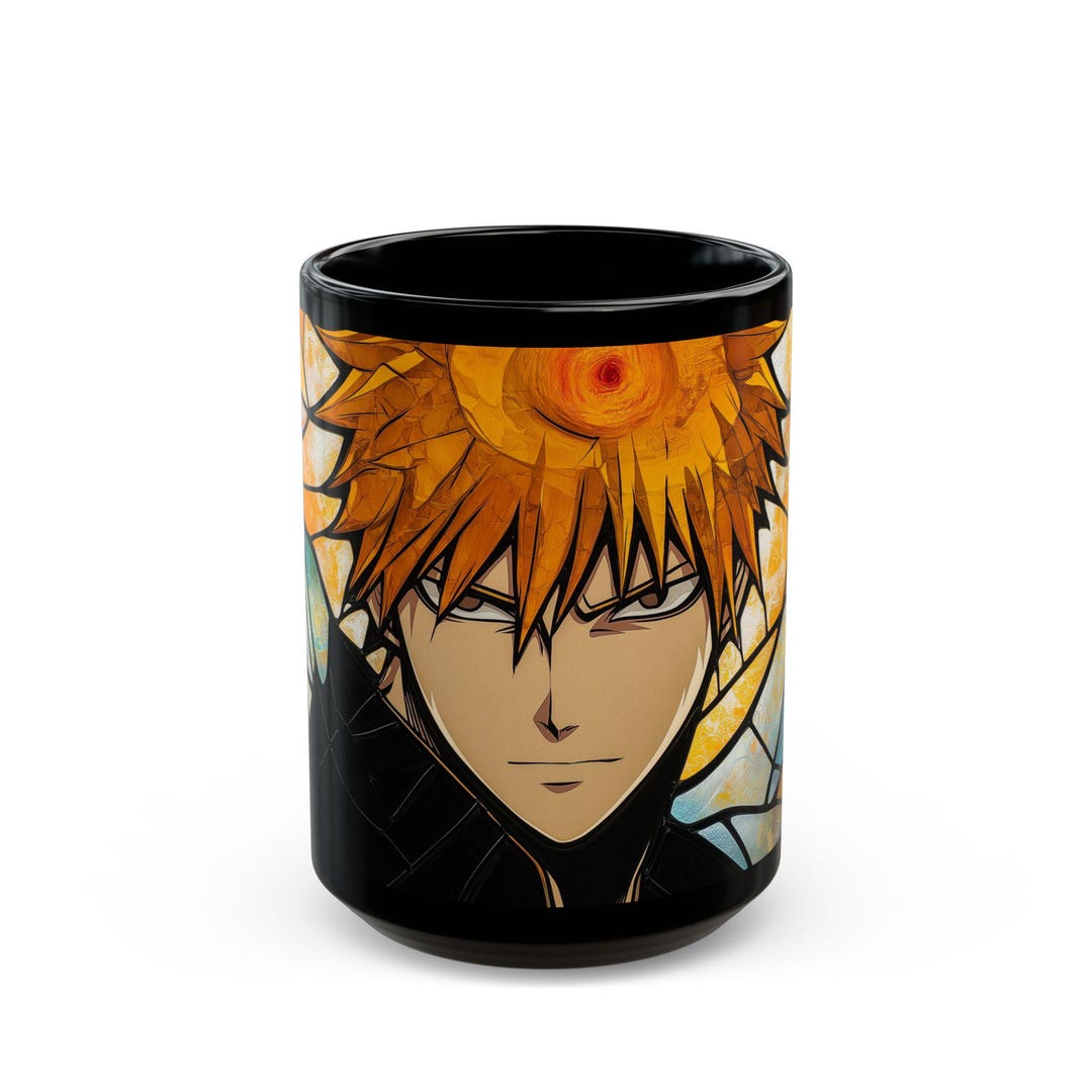 Anime Coffee Mug, Ichigo Kurosaki Black Mug, Bleach Inspired Cup, 11oz ...