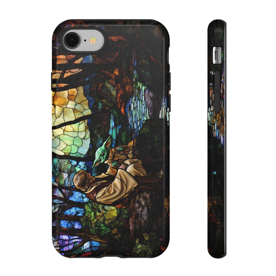 Luke and Yoda Stained Glass Design iPhone Case, Unique Tough Cases for ...