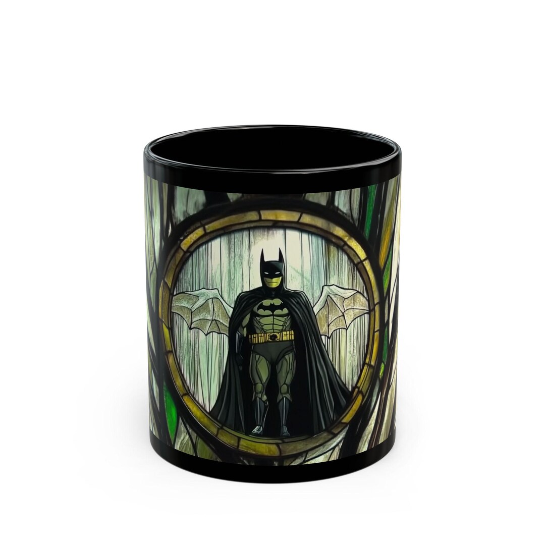 Batman Stained Glass Mug, DC Comics Coffee Cup, Superhero Tea Mug ...