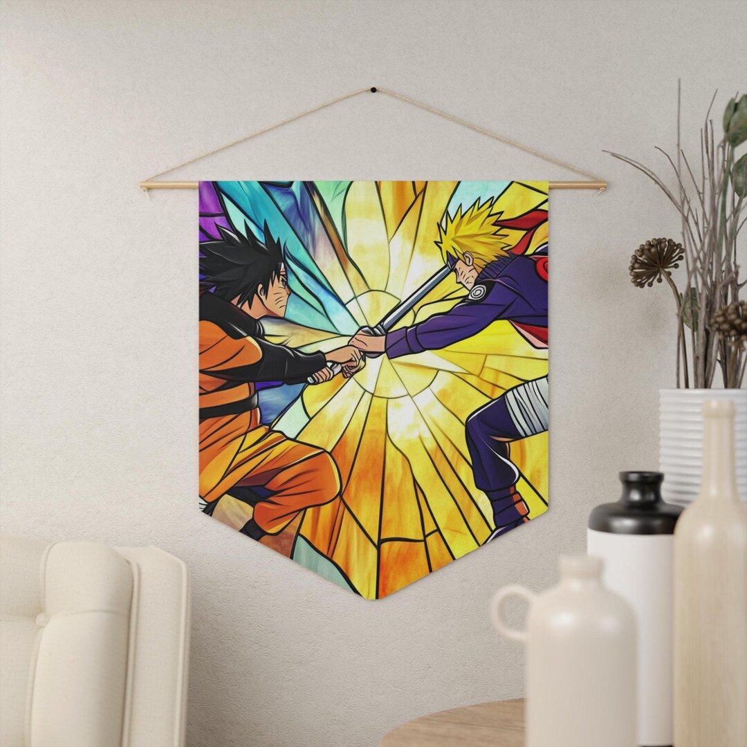 Anime Battle Pennant, Naruto & Goku Wall Decor, Game Room Decor, Manga ...