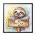 Cute Sloth Canvas, Newborn Nursery Print, Playful Sloth Painting ...
