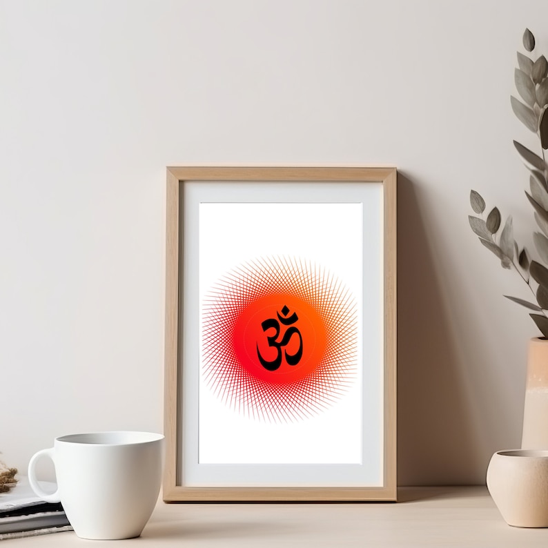 Om Matra Spiritual Wall Art Printable, Yoga & Zen Room Decor, Om Symbol ...