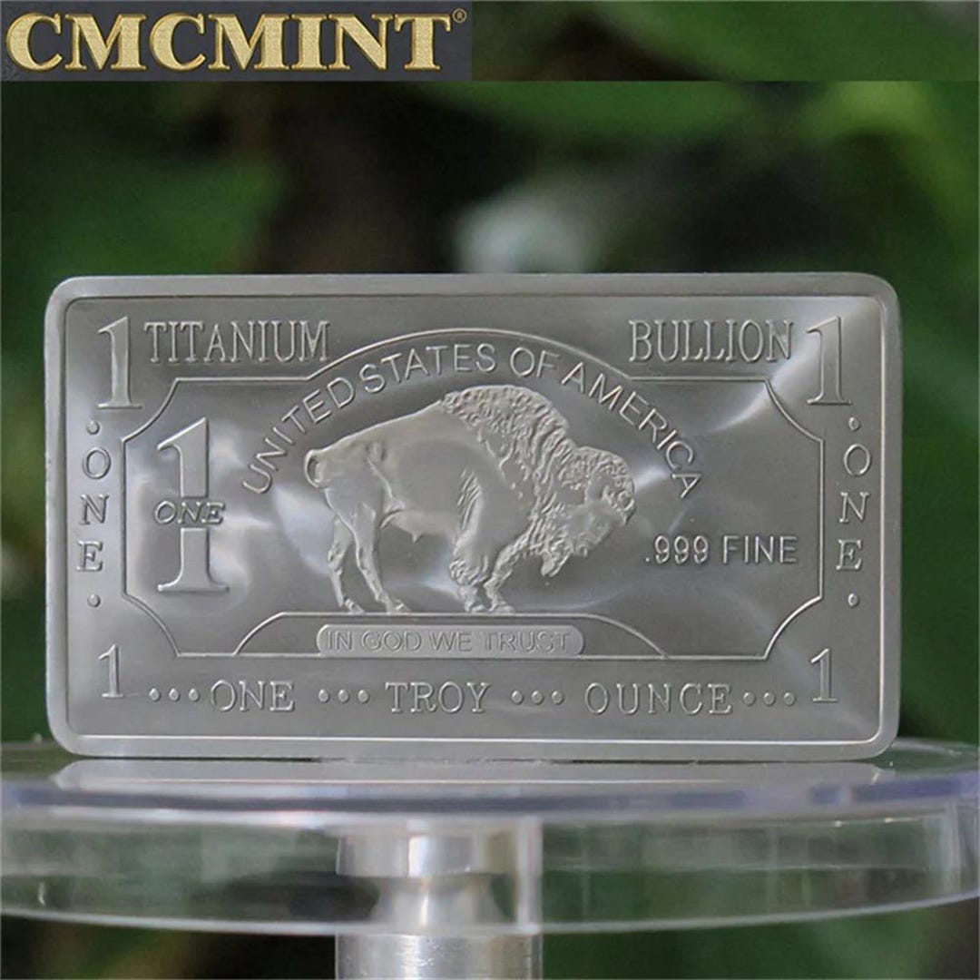 Titanium Buffalo Bar & 1g Coin Set, .999 Fine Bullion - Etsy