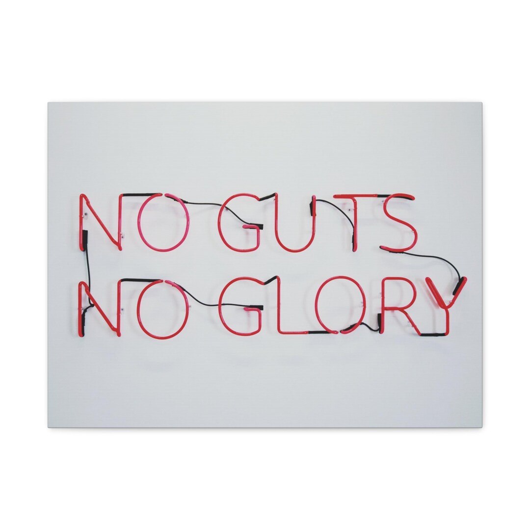 No Guts No Glory Motivation Canvas Neon Sign Wall Art Decor - Etsy