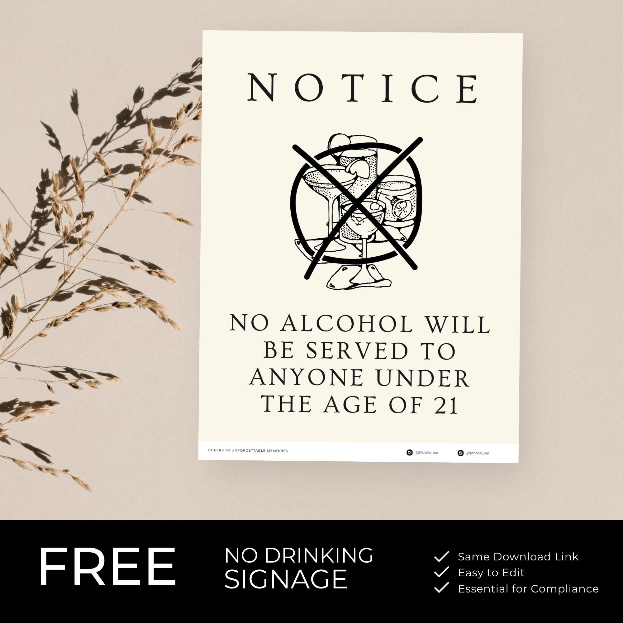 Mobile Bar Price List Template, Customizable Bar Menu, Cocktail Bar ...