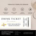 Mobile Bar Drink Ticket Canva Template, Wedding Drinks Token Voucher ...