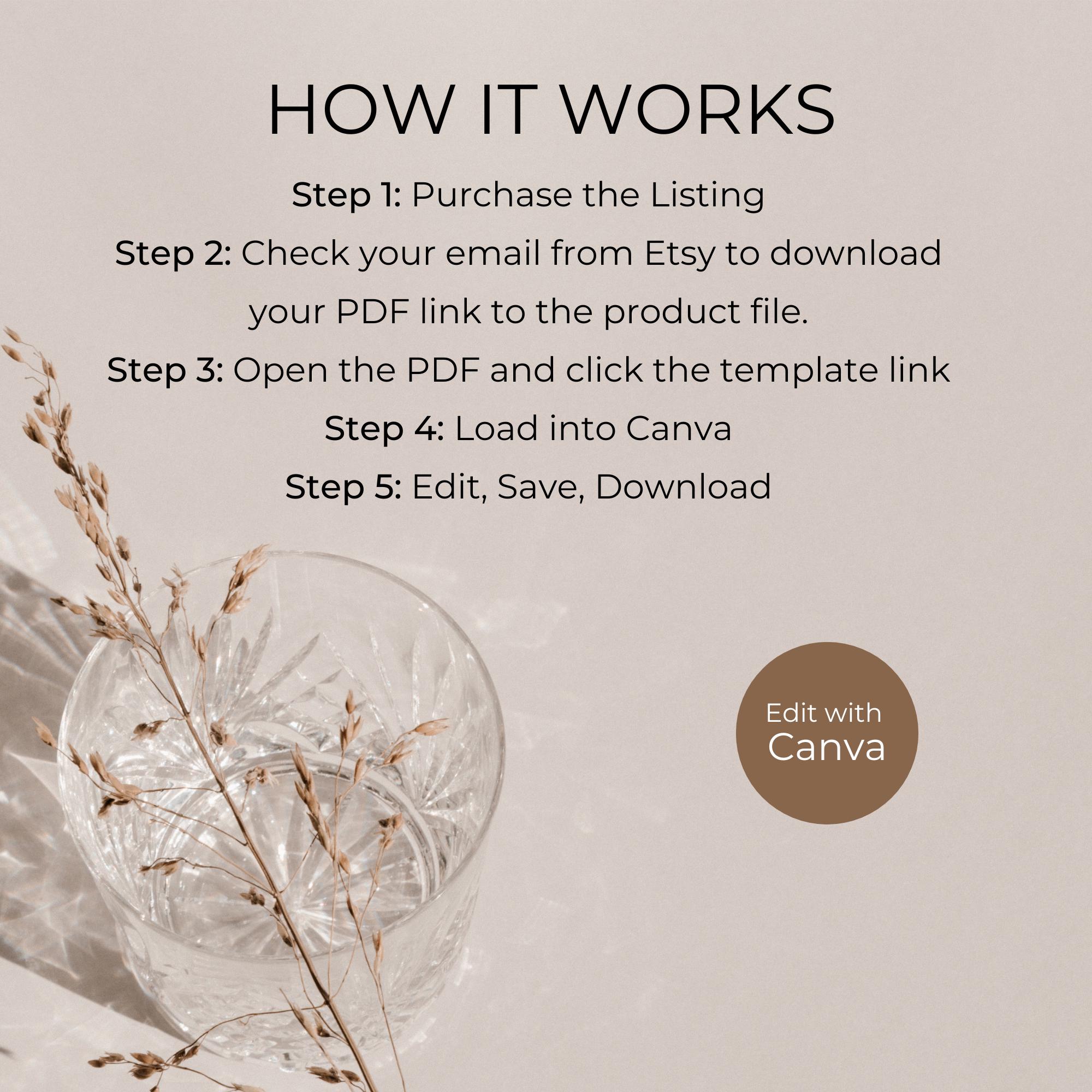 Mobile Bar Price List Template, Customizable Bar Menu, Cocktail Bar ...