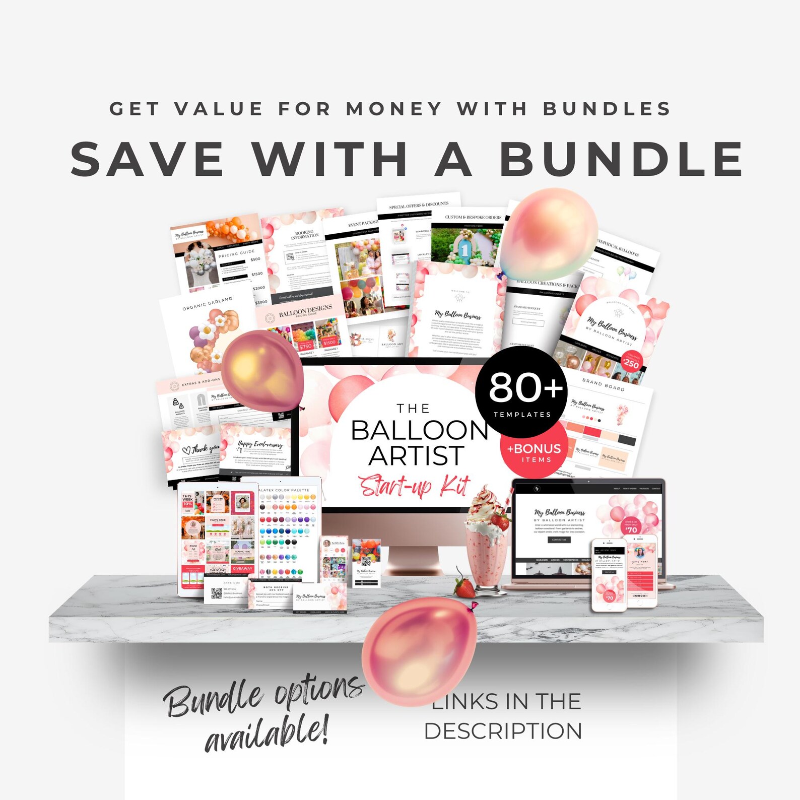 Balloon Business Price List Canva Template, Balloon Services Flyer ...