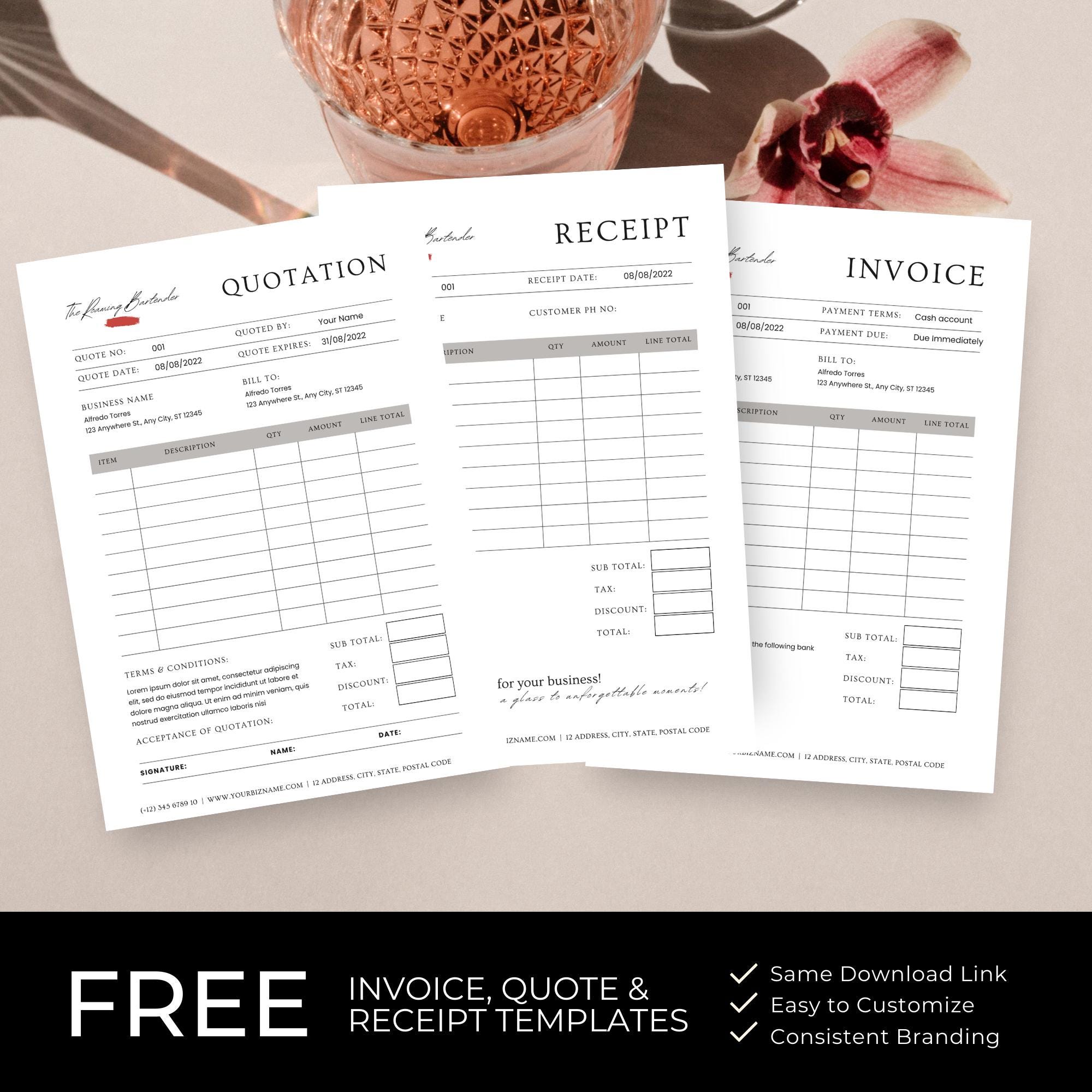 Mobile Bar Business Contract Template, Editable in Canva, Freelance ...