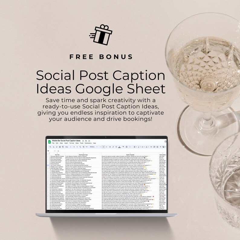 Mobile Bar Instagram Templates, Bartending Social Media Posts, DIY ...