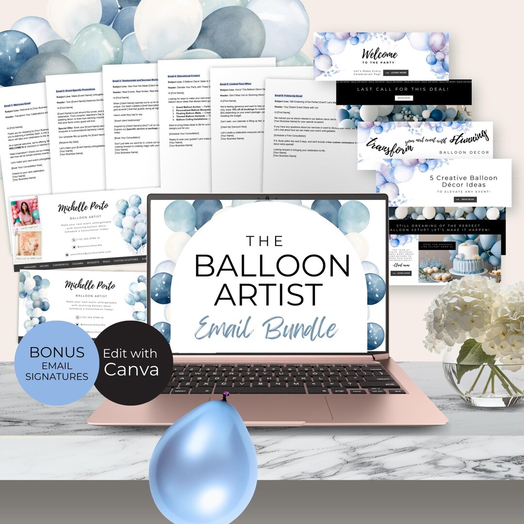 Balloon Artist Email Template Bundle, Balloon Business Email Signatures ...