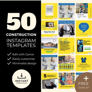 50 Instagram Construction Business Templates, Home Builder Social Media ...