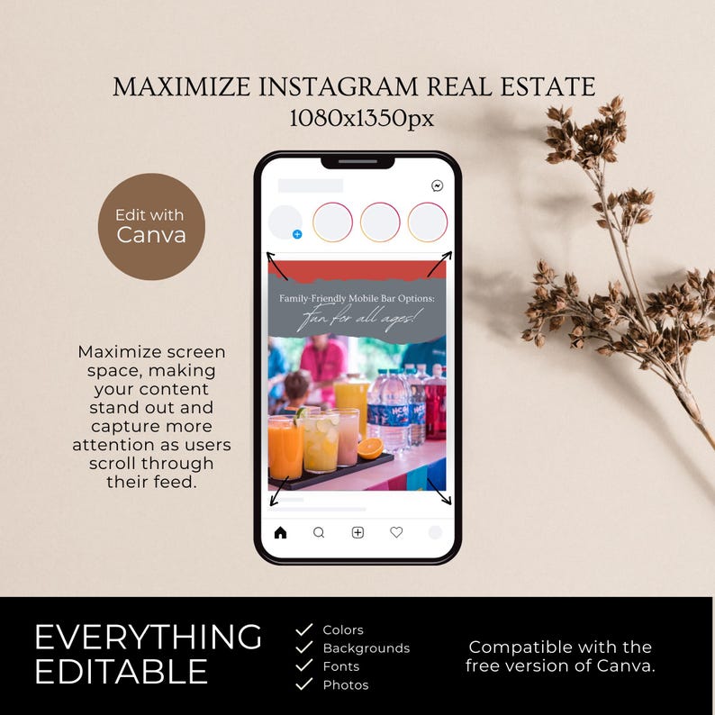 Mobile Bar Instagram Templates, Bartending Social Media Posts, DIY ...