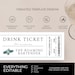 Mobile Bar Drink Ticket Canva Template, Wedding Drinks Token Voucher ...
