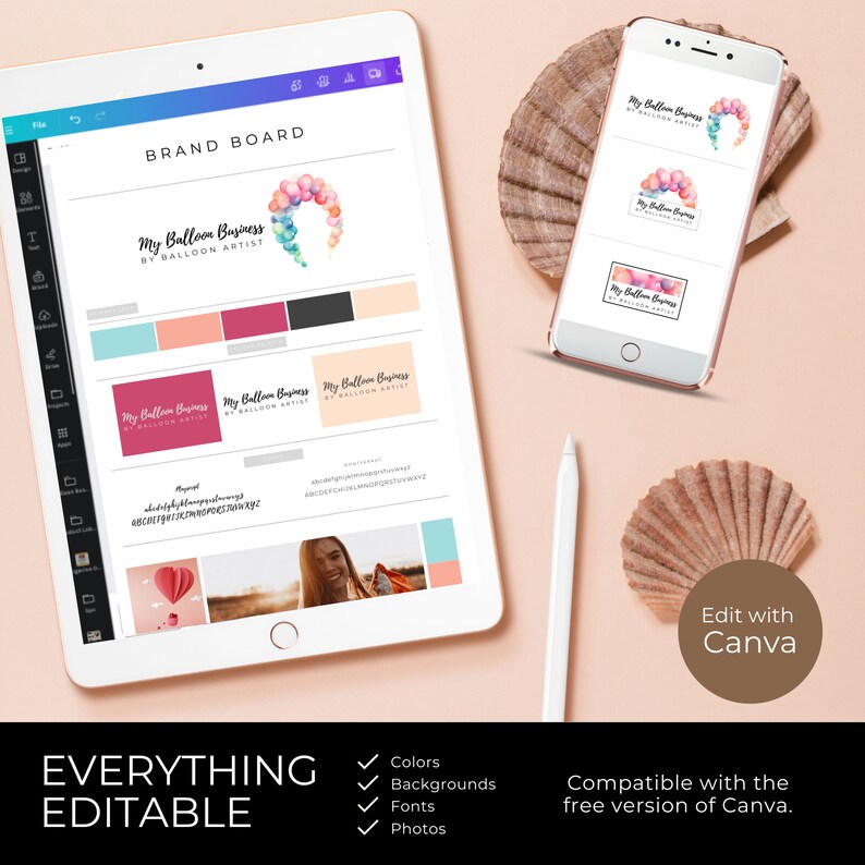 Balloon Artist Branding Bundle, Balloon Business Card, Balloon Garland ...