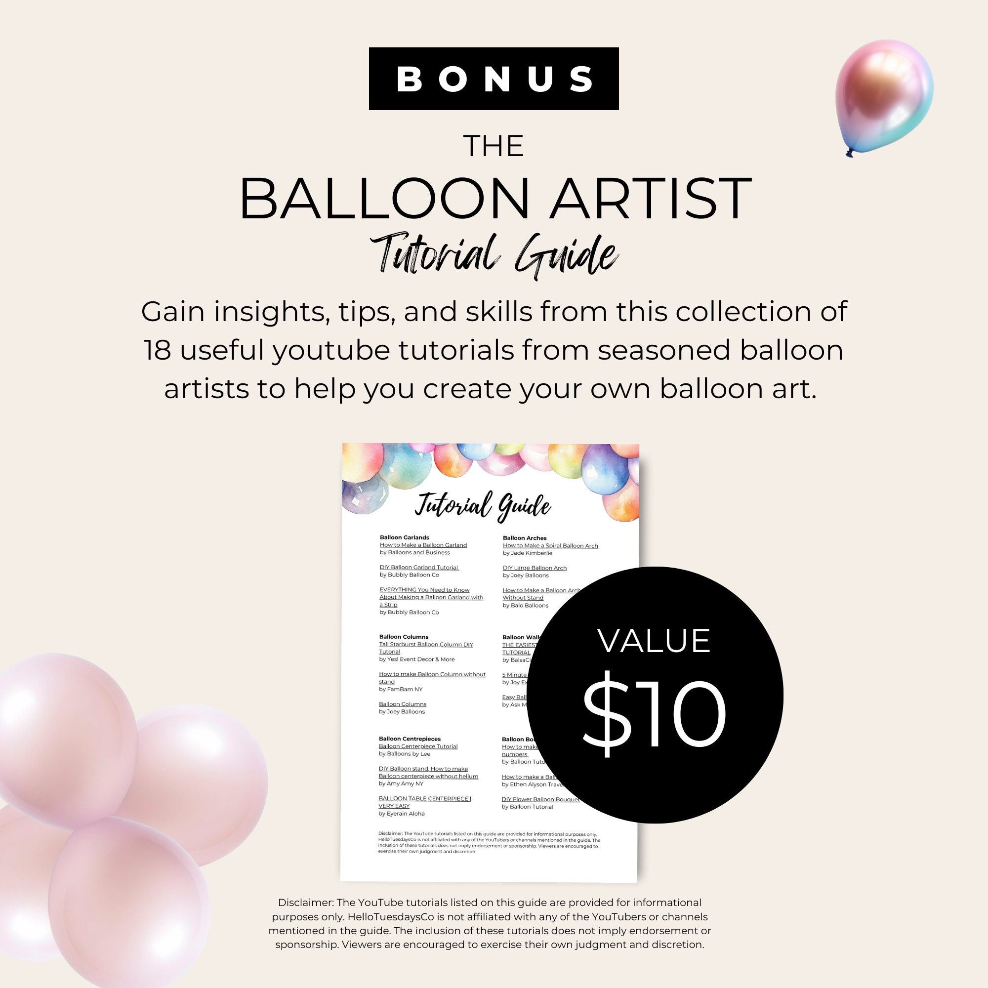 Balloon Artist Starter Kit, Balloon Business Bundle, Editable Canva ...