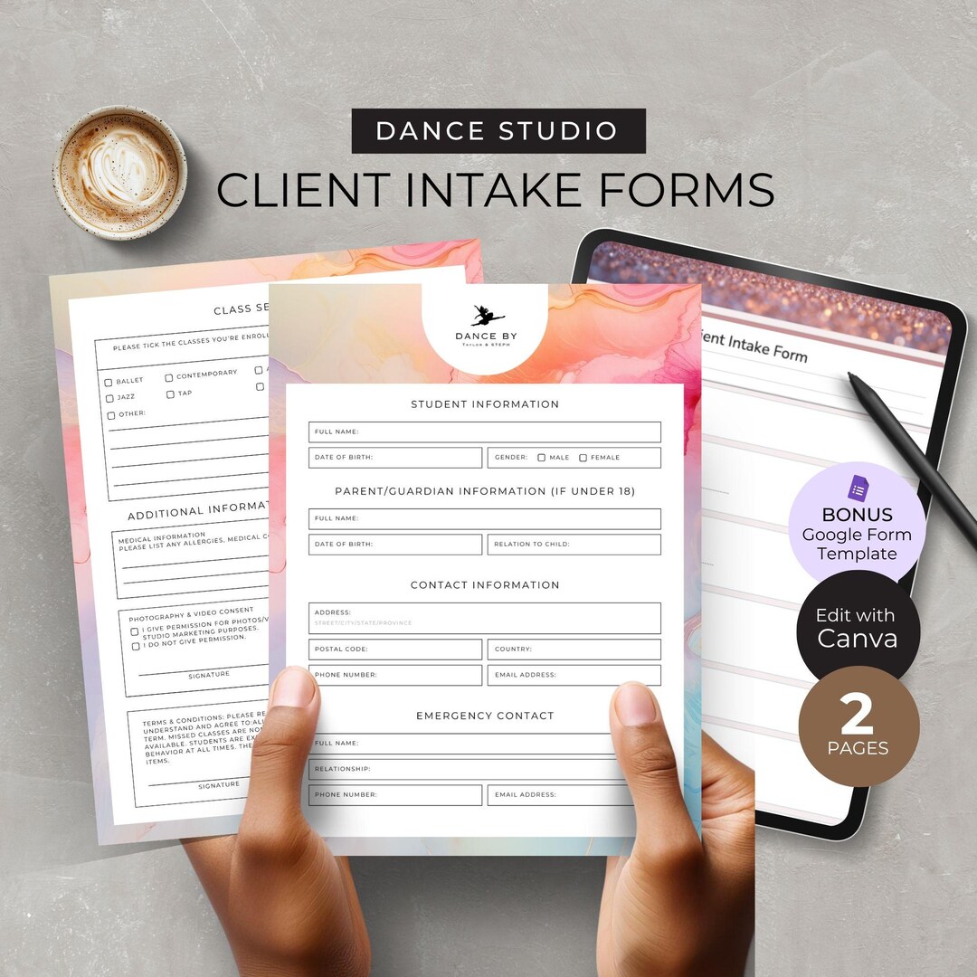 Dance Studio Registration Flyer Template, Kids Dance Classes Student ...