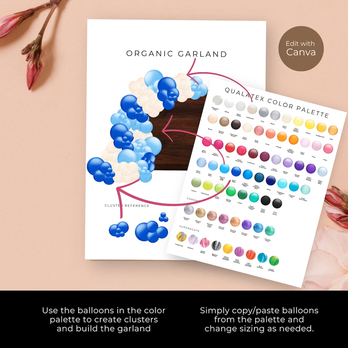 Balloon Garland Mockup Template, Balloon Artist Mockup, 60+ Color ...