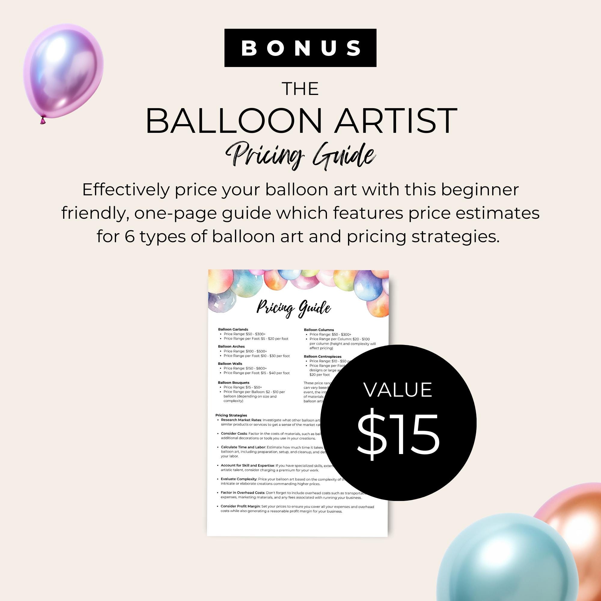 Balloon Artist Starter Kit, Balloon Business Website, Organic Garland ...