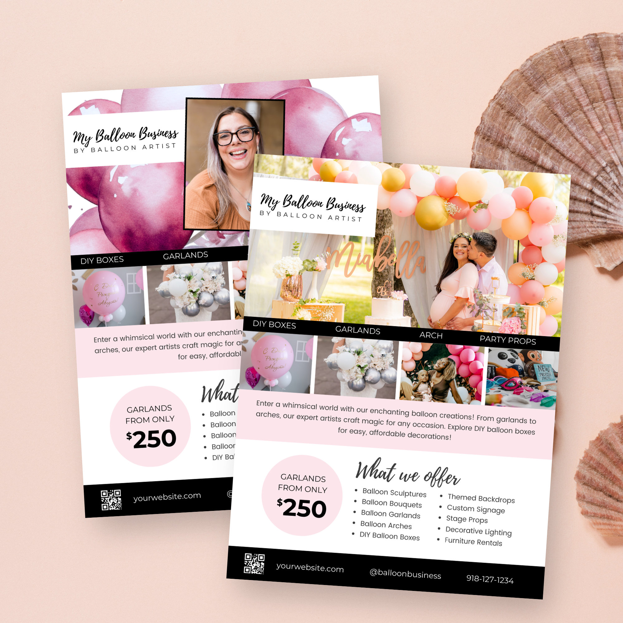 Balloon Artist Flyer US Letter, Balloon Business Marketing, Canva ...