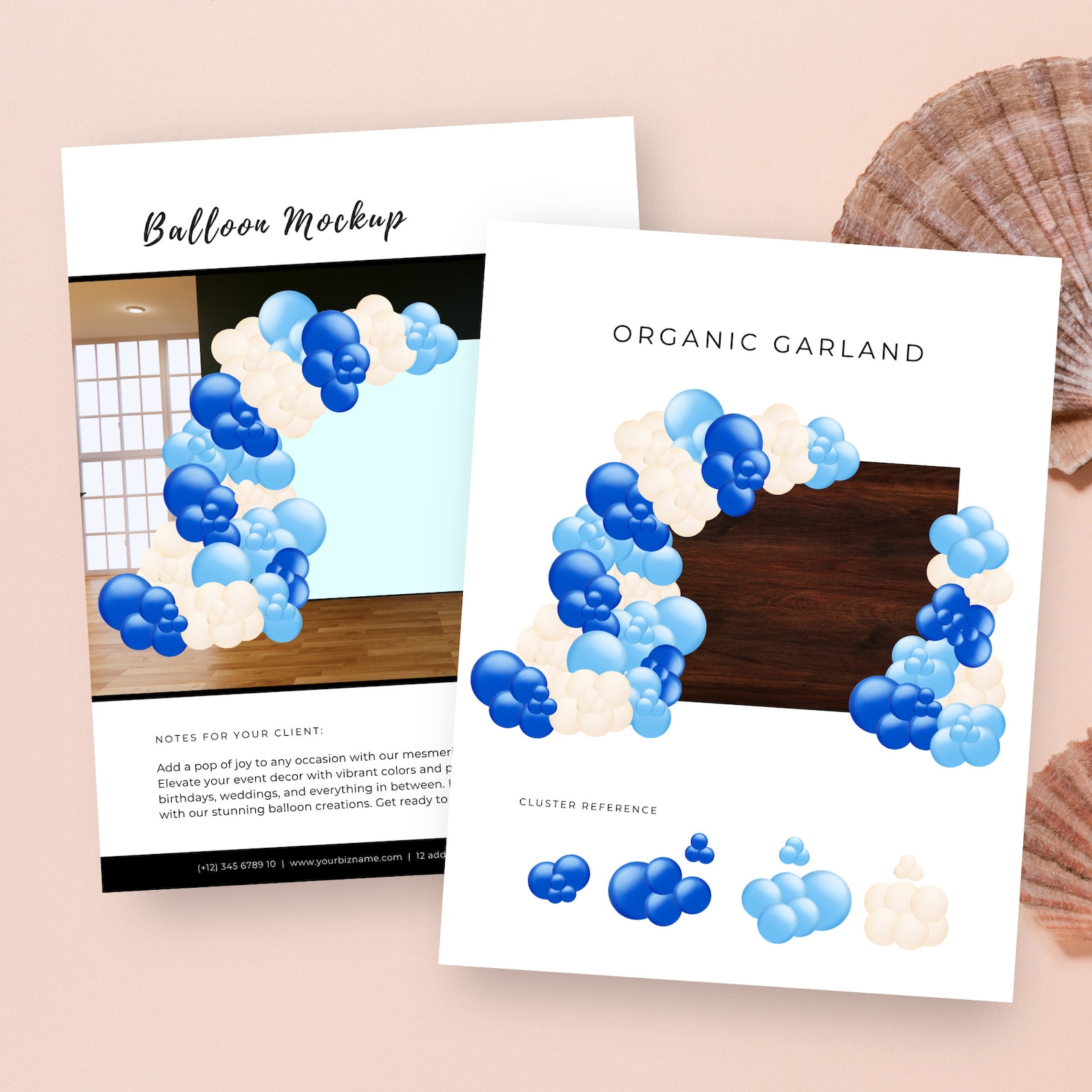 Balloon Garland Mockup Template, Balloon Artist Mockup, 60+ Color ...