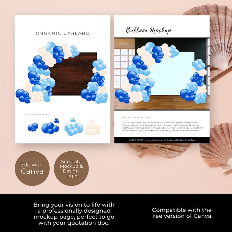 Balloon Garland Mockup Template, Balloon Artist Mockup, 60+ Color ...