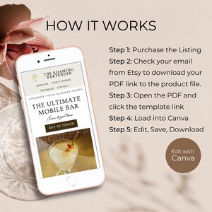 Mobile Bar Canva Website, Mobile Bartending Landing Page, DIY Sales ...