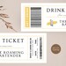Mobile Bar Drink Ticket Canva Template, Wedding Drinks Token Voucher ...