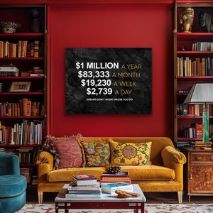 One Million A Year/entrepreneur/bosslady/art/digital Download/wall ...
