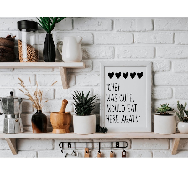 Chef Was Cute Poster - Etsy