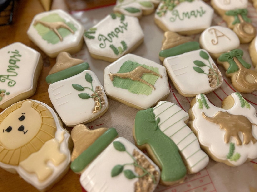 Jungle Baby Shower Cookies Safari Baby Shower Cookies - Etsy