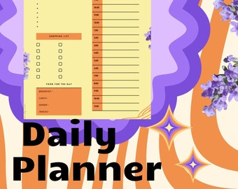 Yellow Plain Daily Planner Printable Planner Digital Planner Cute ...