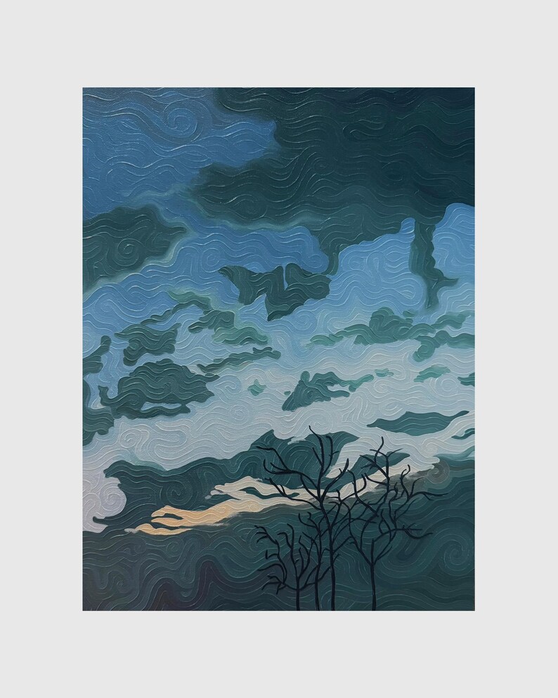 Minnesota Night Oil Painting Dusk Landscape Painting Minneapolis Night ...