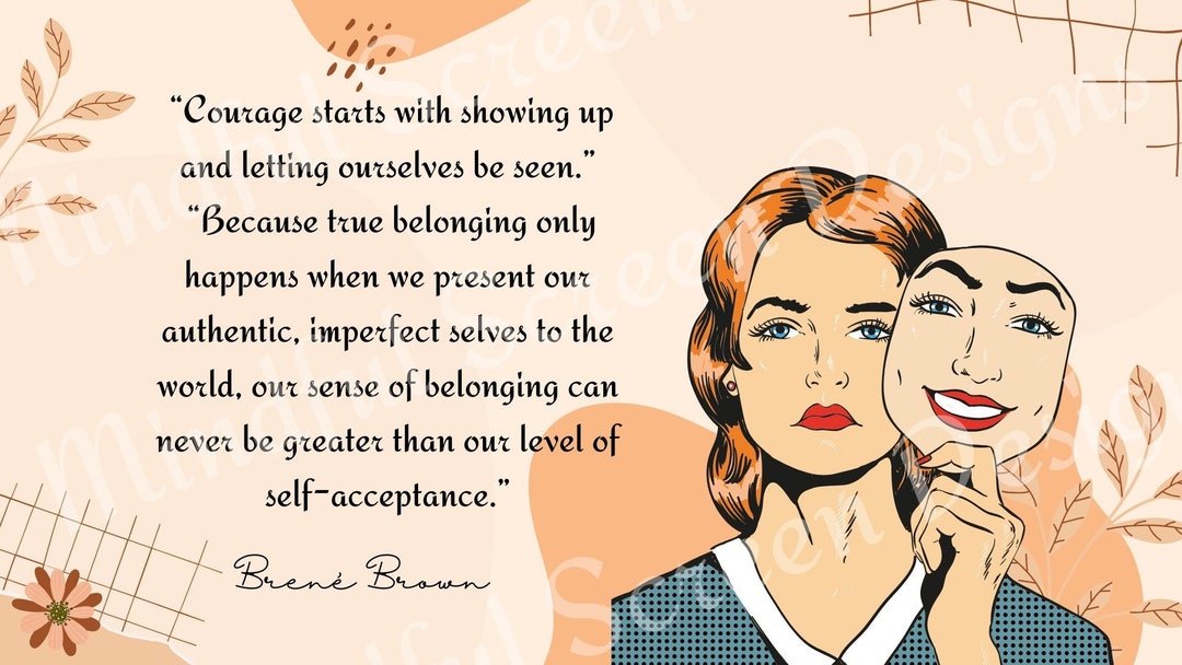 Courageous Presence Digital Wallpaper: Embrace Your Inner Strength - Etsy