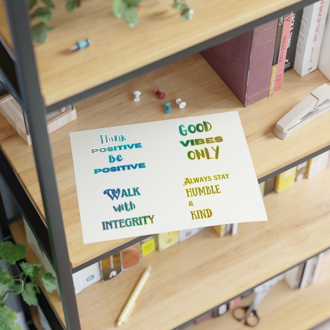 Stickers Pack of 4 Positive Affirmation Sticker Pack Empowering Sticker ...