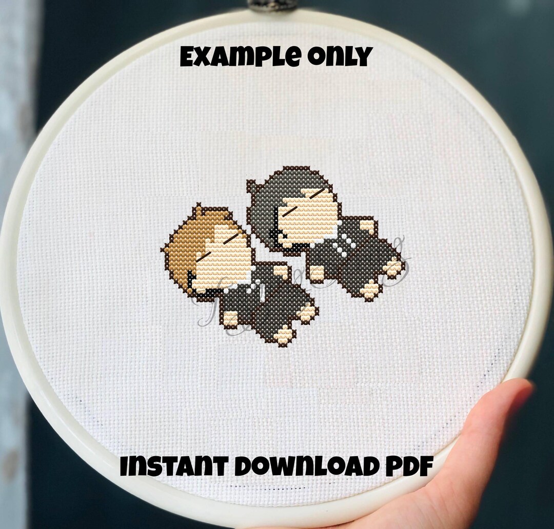 Chibi Osamu Atsumu Miya Haikyuu Cross Stitch Pattern, Inarizaki ...