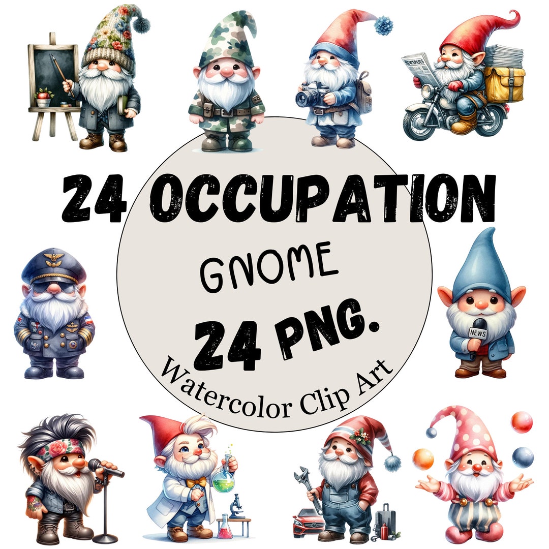 Occupation Gnome Clipart, Professions Clipart, Career, Professions ...