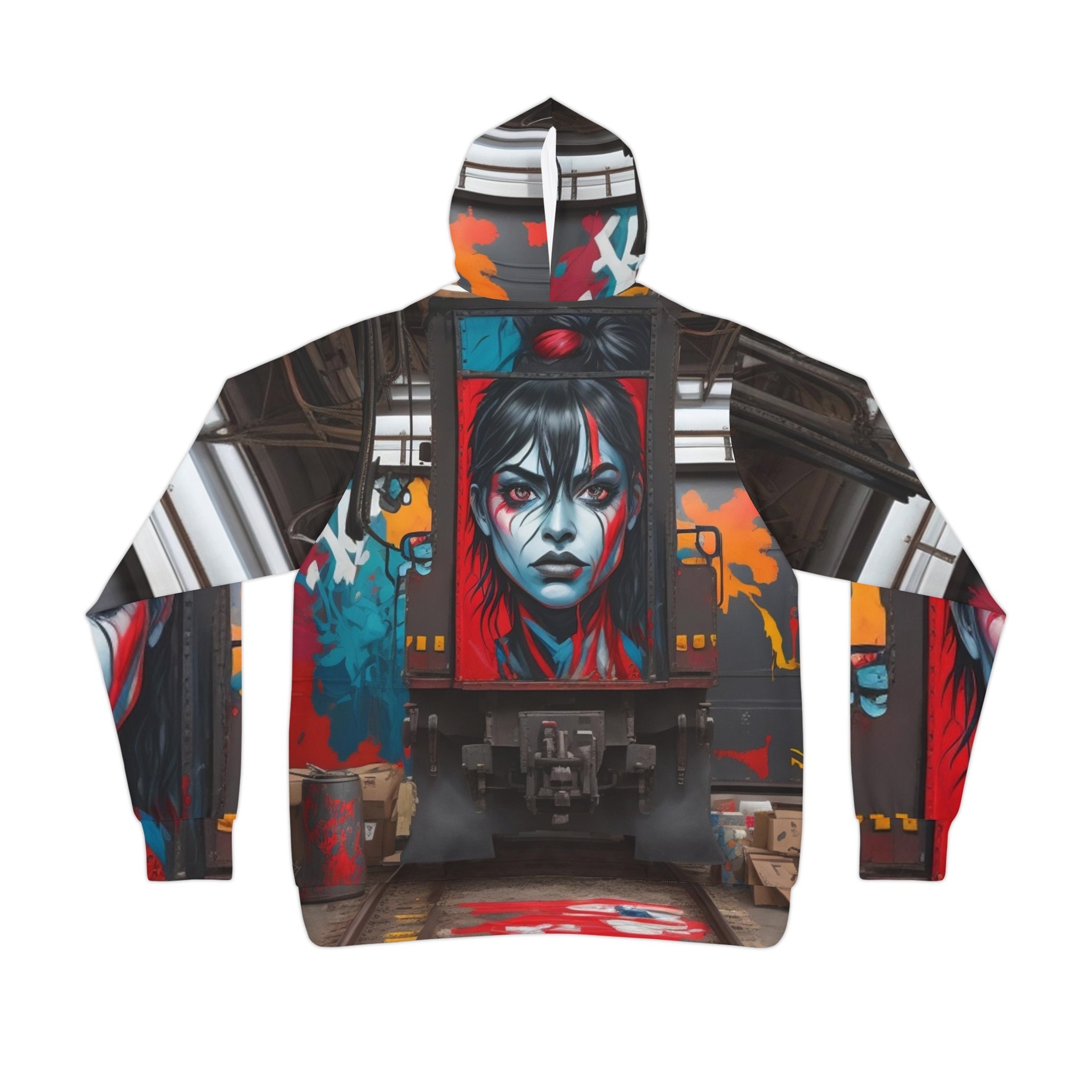 U.S. Freight Train Graffiti Blue Face Athletic Hoodie (AOP) - Etsy