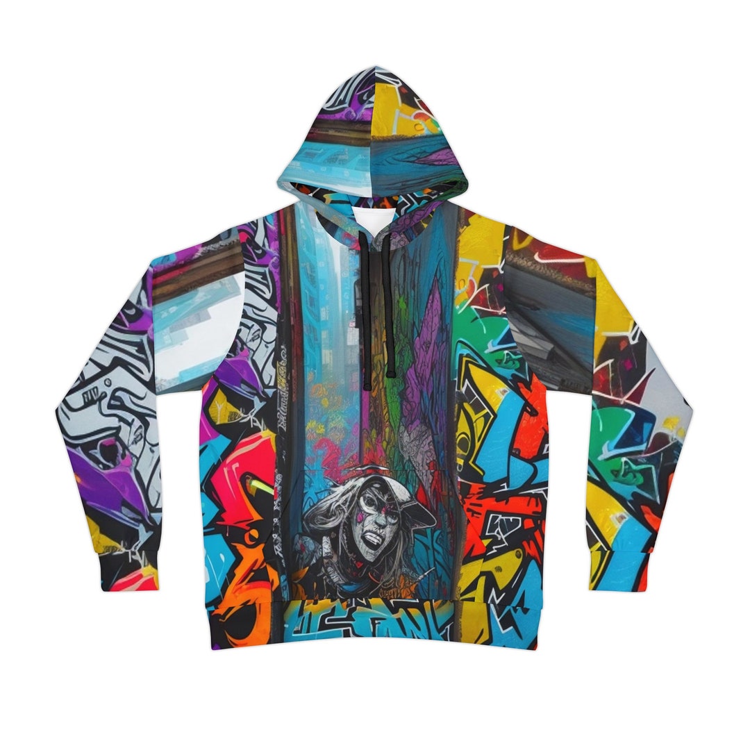 U.S. Freight Train Graffiti Mad Face Drip Hoodie (AOP) - Etsy