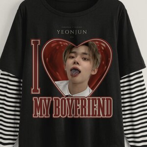 TXT Yeonjun Tshirt, I Love My Boyfriend Shirt Yeonjun, Kpop Merch for ...