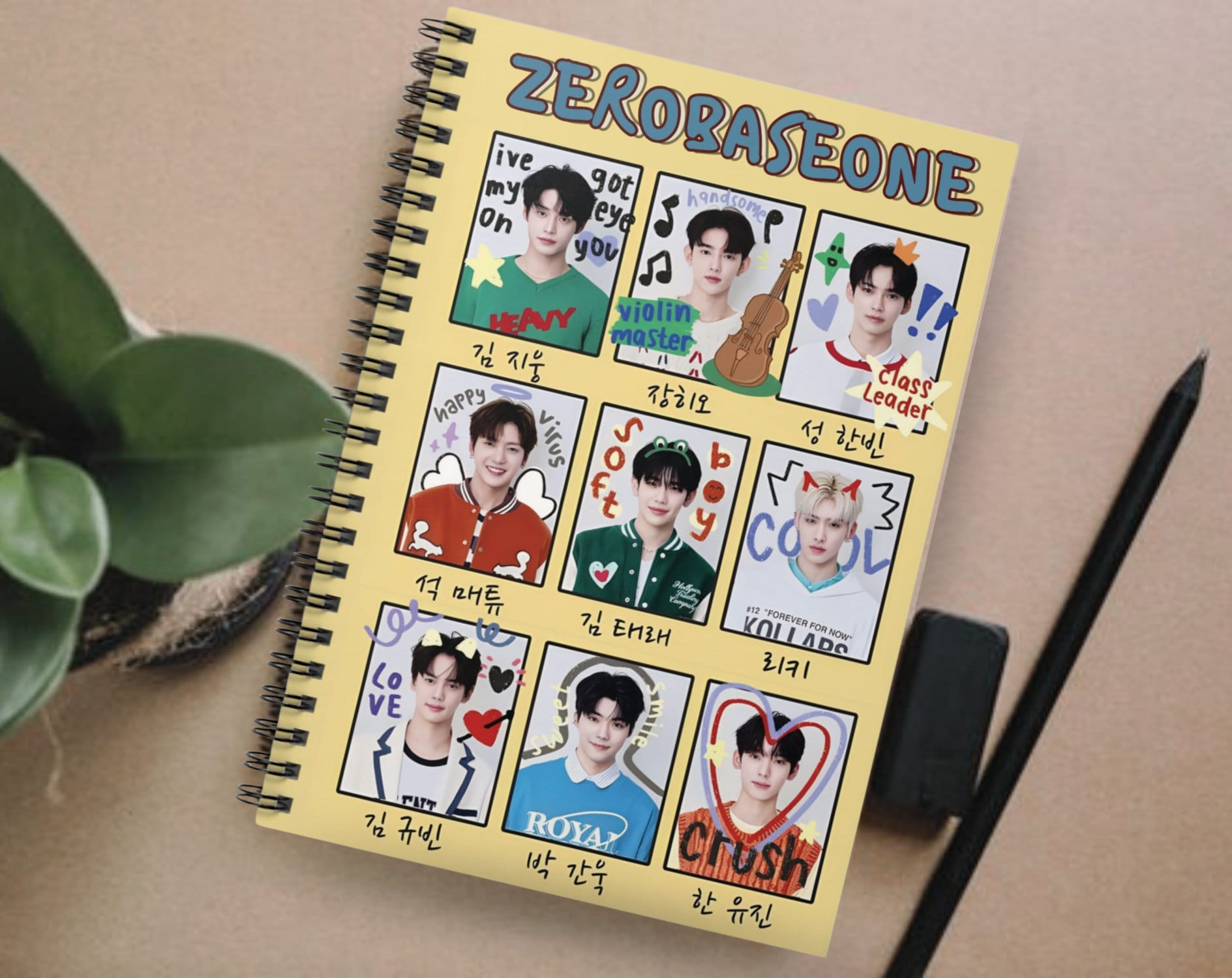 Zerobaseone Cute Spiral Notebook Ruled Line, Zb1 Notebook, Zerobaseone ...