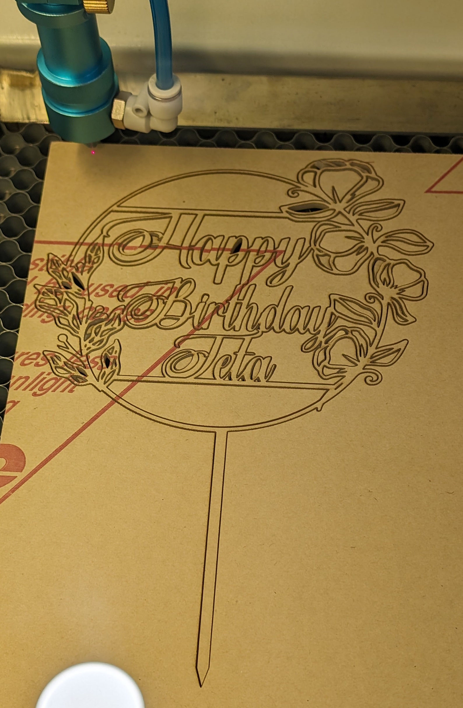 Acrylic Cake Topper, Birthday Cake Topper, Flower Cake Topper ...