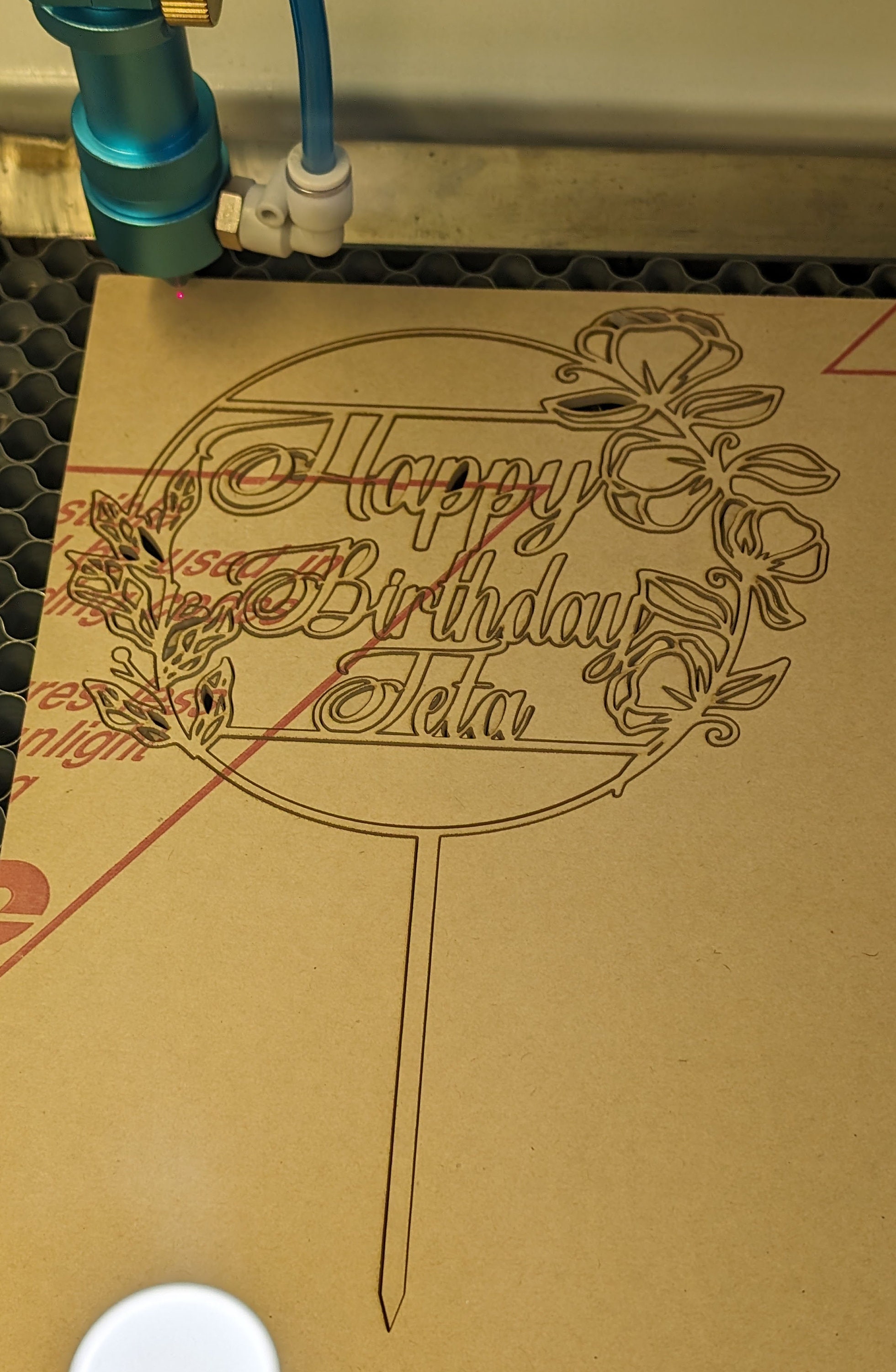 Acrylic Cake Topper, Birthday Cake Topper, Flower Cake Topper ...