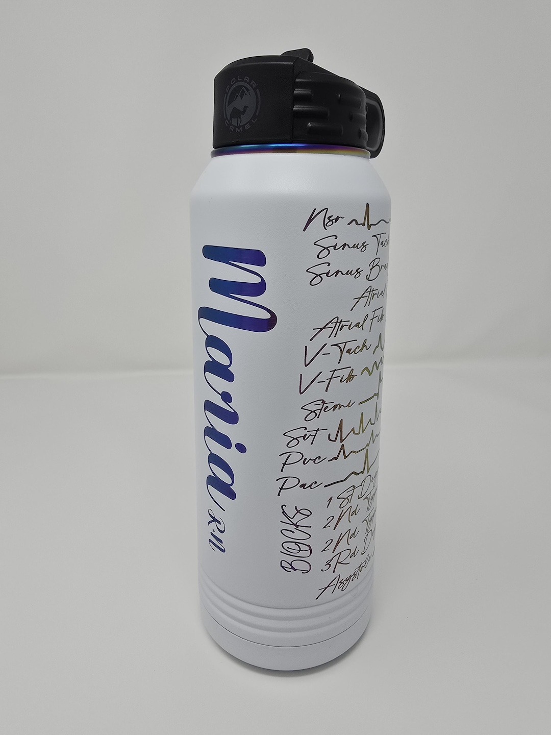 Personalized EKG Rhythm Engraved Tumbler - Custom Medical Gift for ...