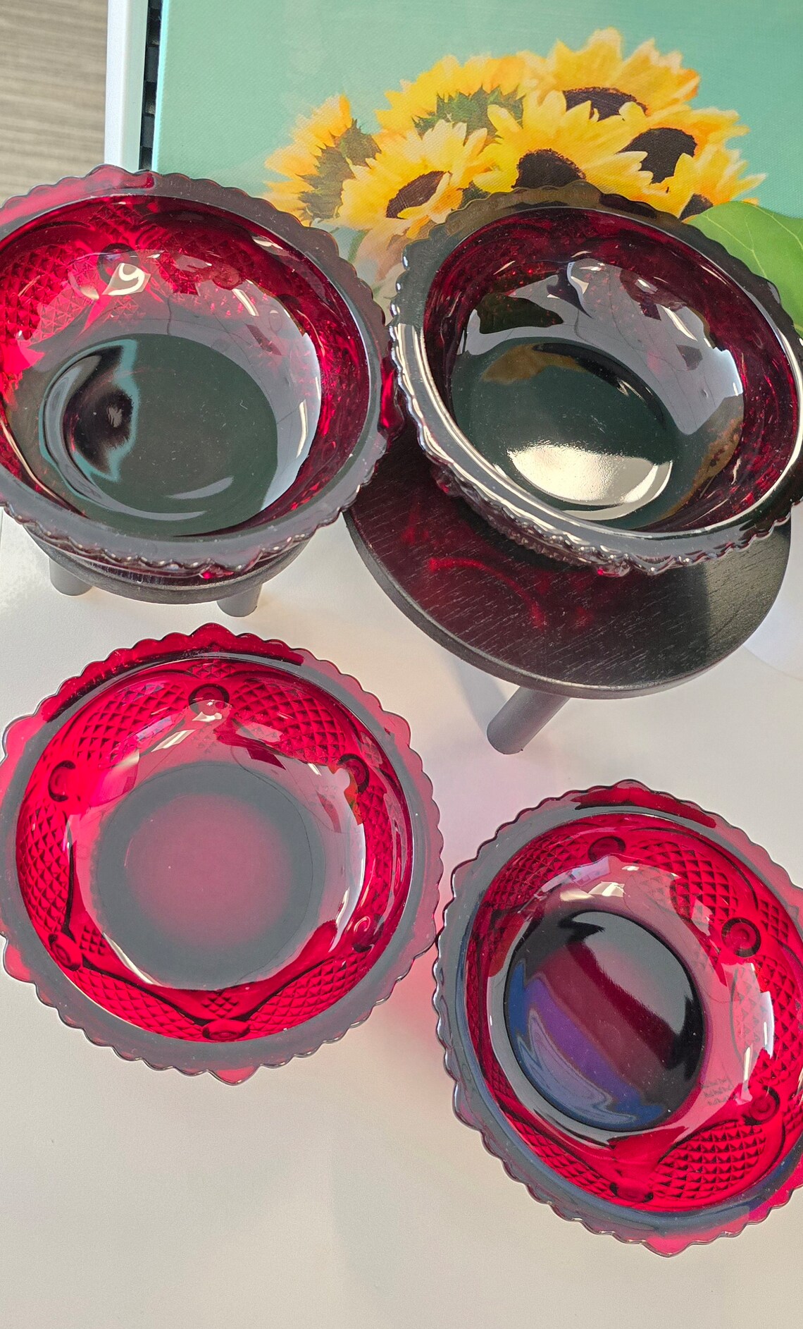 Vintage Avon Ruby Red Cape Cod Dessert or Fruit Bowl - Etsy