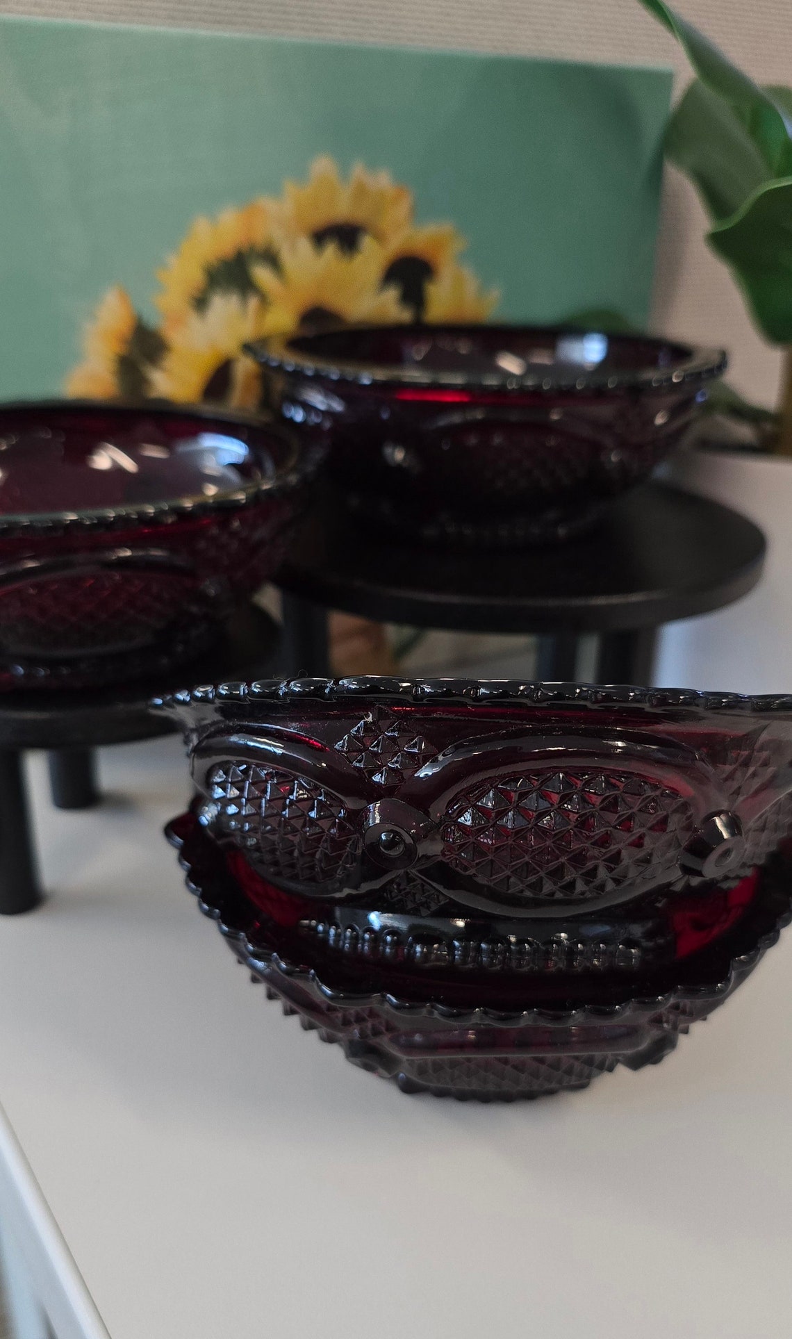 Vintage Avon Ruby Red Cape Cod Dessert or Fruit Bowl - Etsy