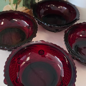 Vintage Avon Ruby Red Cape Cod Dessert or Fruit Bowl - Etsy